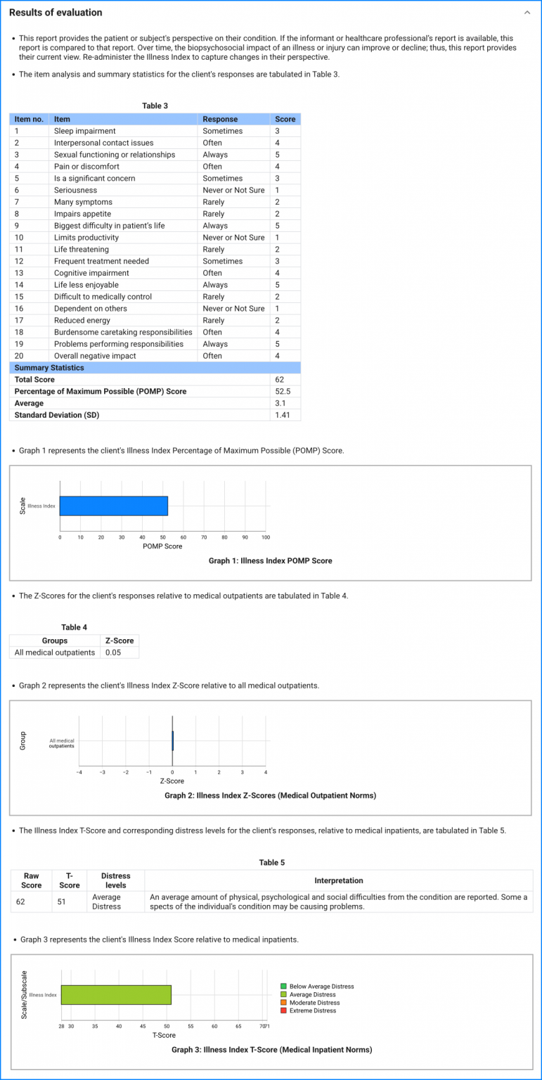 The Illness Index Scales: Measuring Health-Related Quality of Life ...